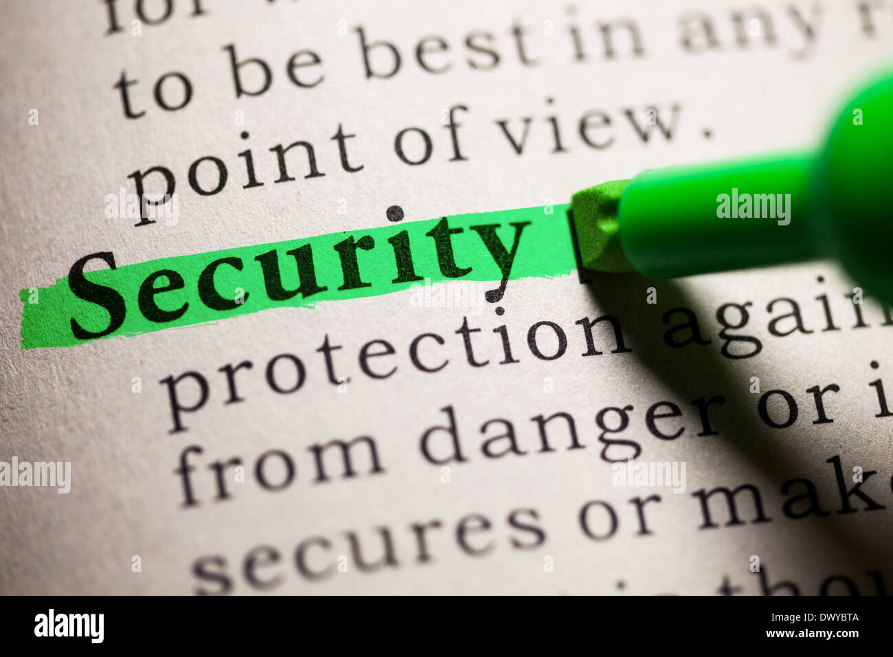Security word hi-res stock photography and images - Alamy