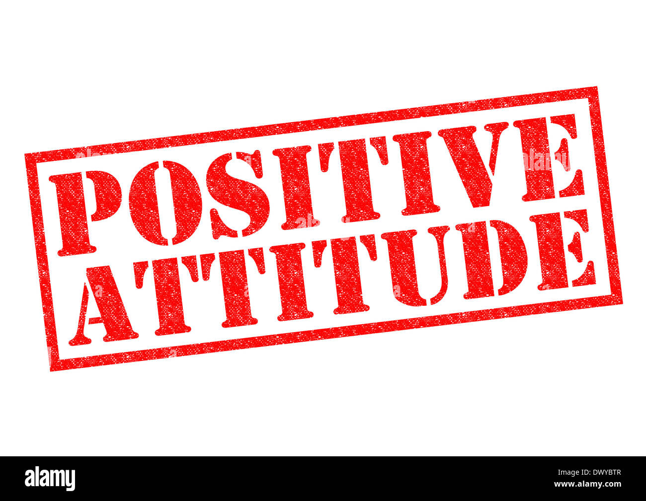 POSITIVE ATTITUDE red Rubber Stamp over a white background Stock Photo - Alamy