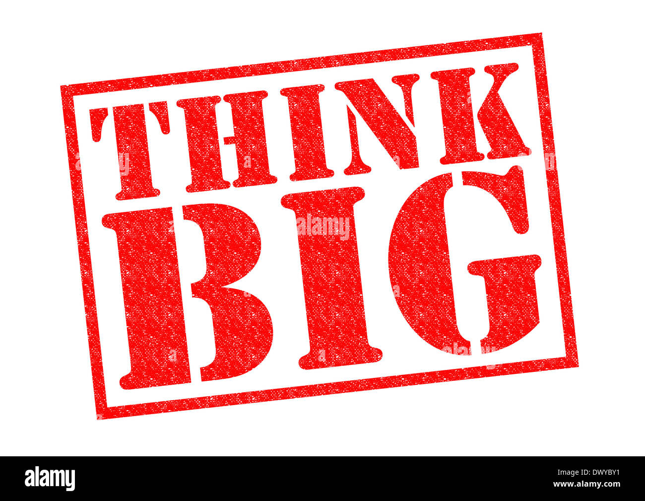 THINK BIG red Rubber Stamp over a white background Stock Photo - Alamy