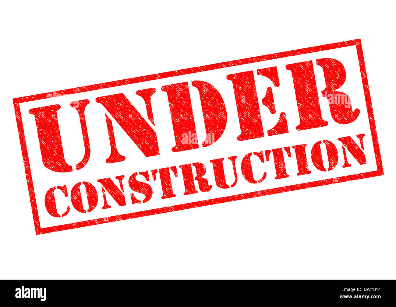 UNDER CONSTRUCTION red Rubber Stamp over a white background Stock Photo ...