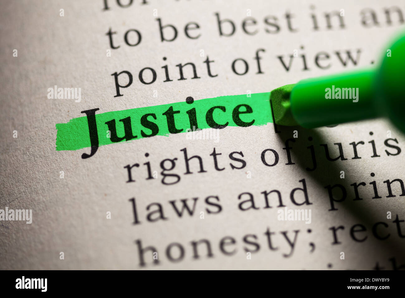 The Word Justice In Cursive