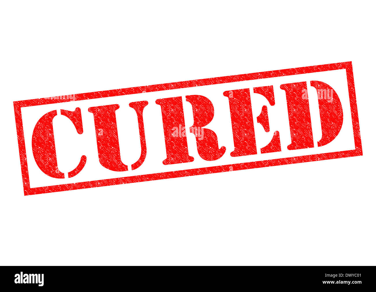 CURED red Rubber Stamp over a white background Stock Photo - Alamy