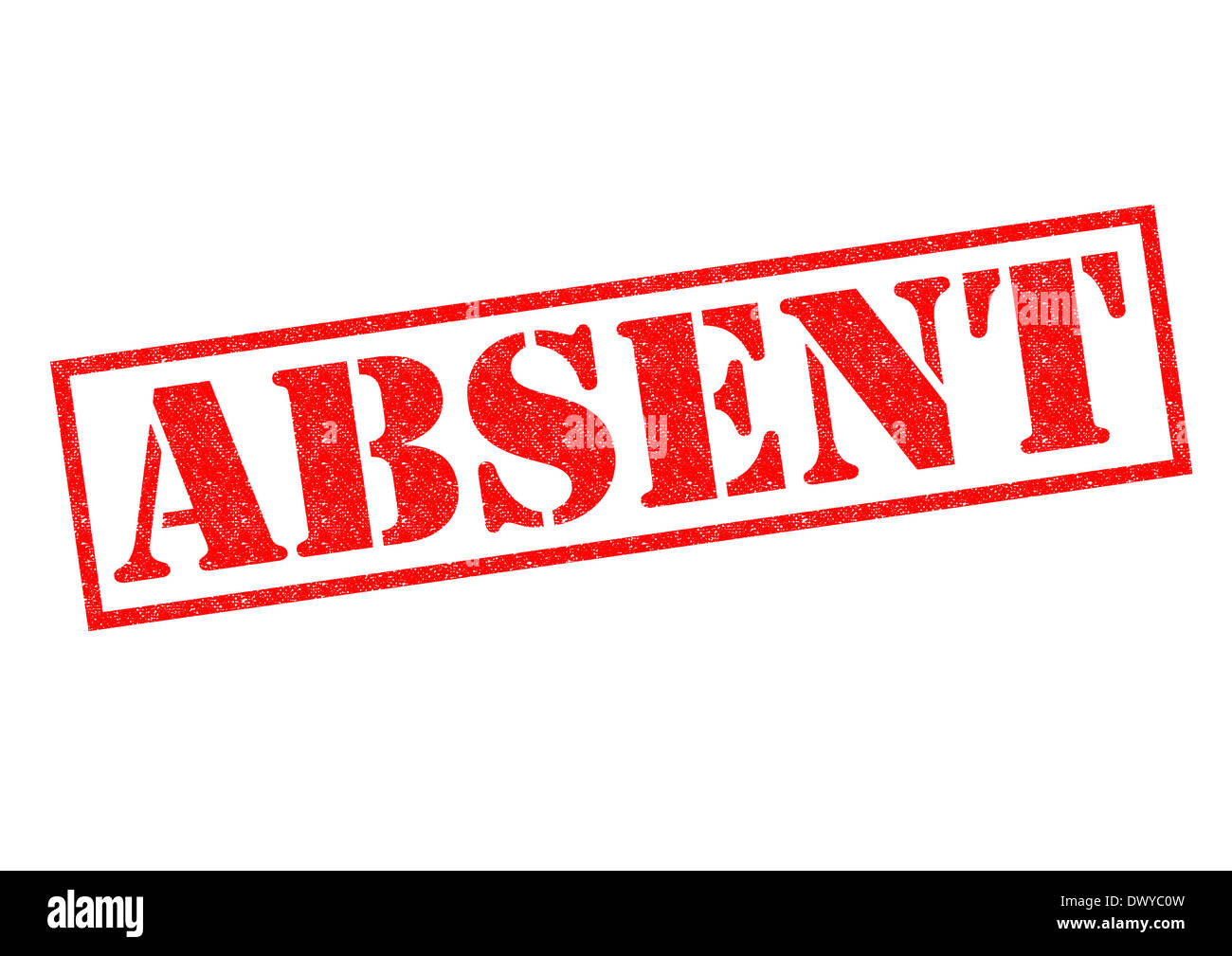 ABSENT red Rubber Stamp over a white background Stock Photo - Alamy