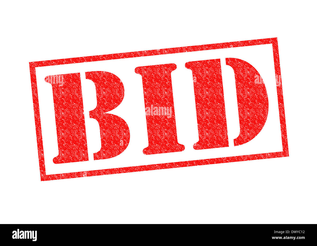 BID red Rubber Stamp over a white background Stock Photo - Alamy