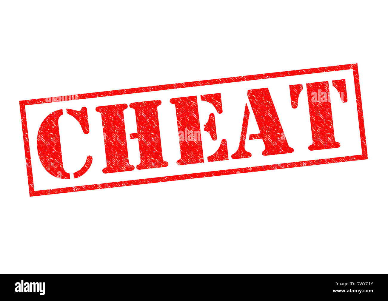 CHEAT red Rubber stamp over a white background Stock Photo - Alamy