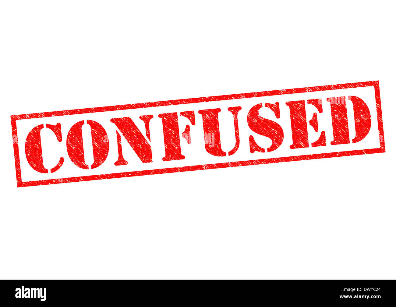 CONFUSED red Rubber Stamp over a white background Stock Photo - Alamy
