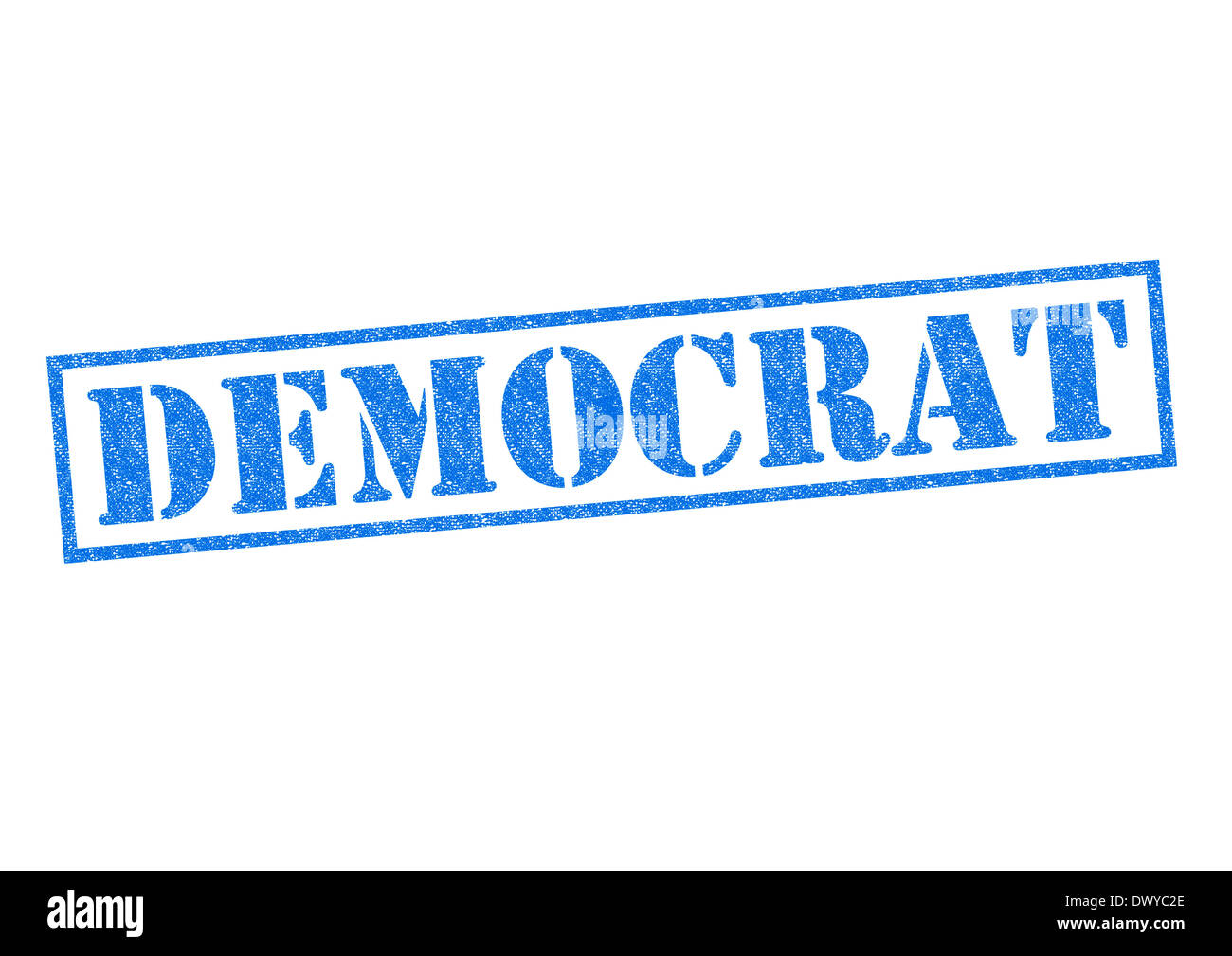 DEMOCRAT blue Rubber Stamp over a white background Stock Photo - Alamy