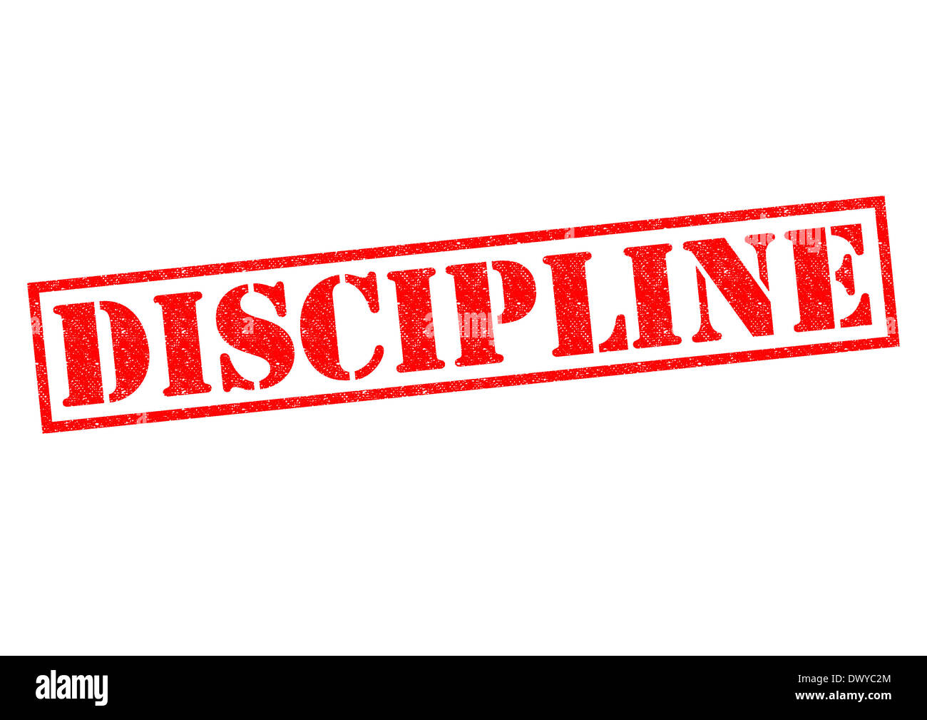DISCIPLINE red Rubber Stamp over a white background Stock Photo - Alamy