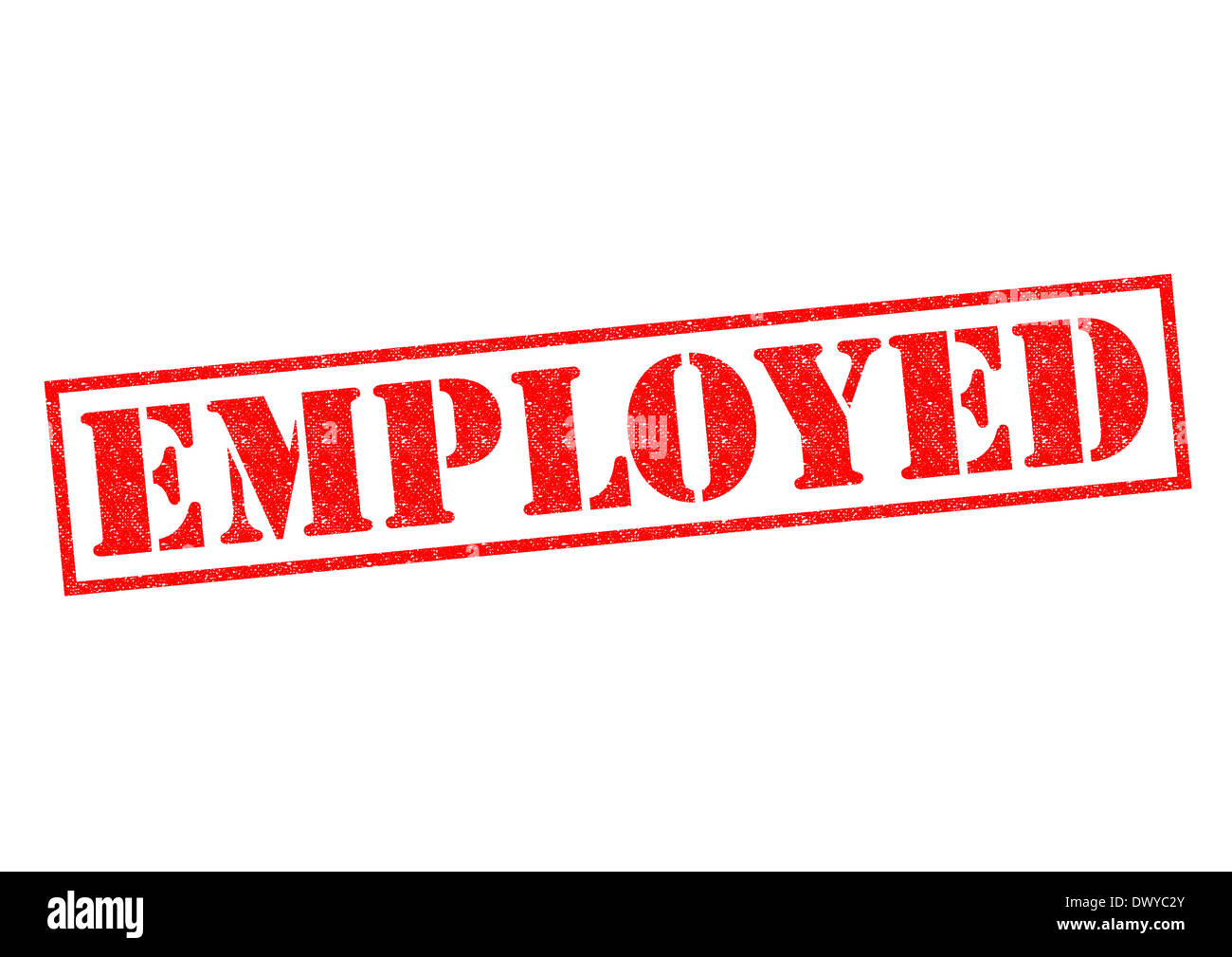 EMPLOYED red Rubber Stamp over a white background Stock Photo - Alamy