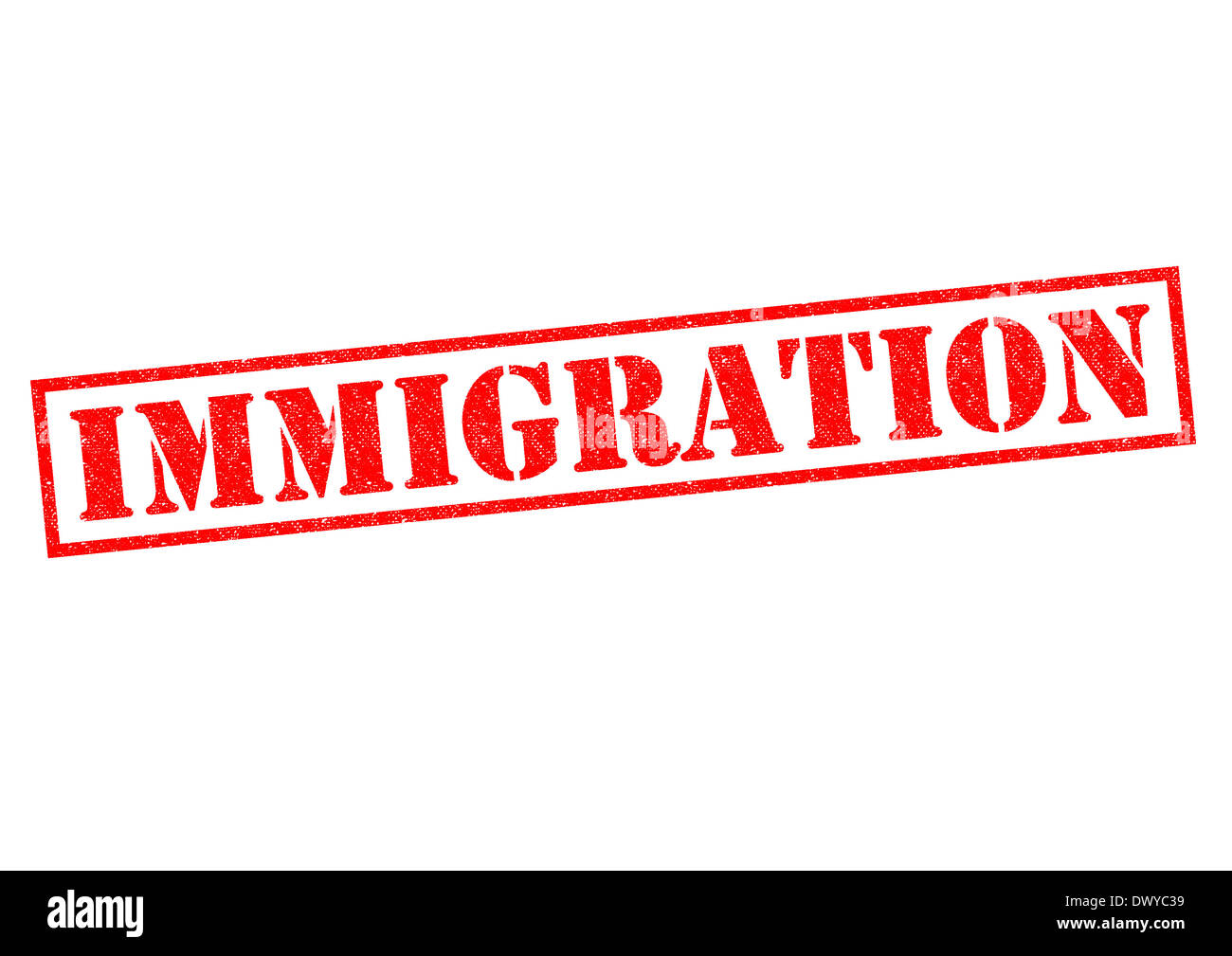 IMMIGRATION red Rubber Stamp over a white background Stock Photo - Alamy