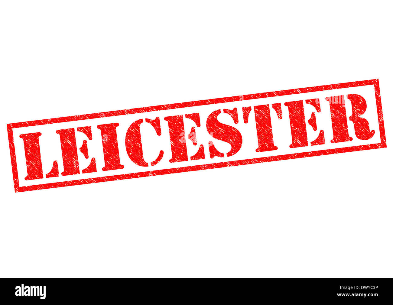 LEICESTER red Rubber Stamp over a white background Stock Photo - Alamy