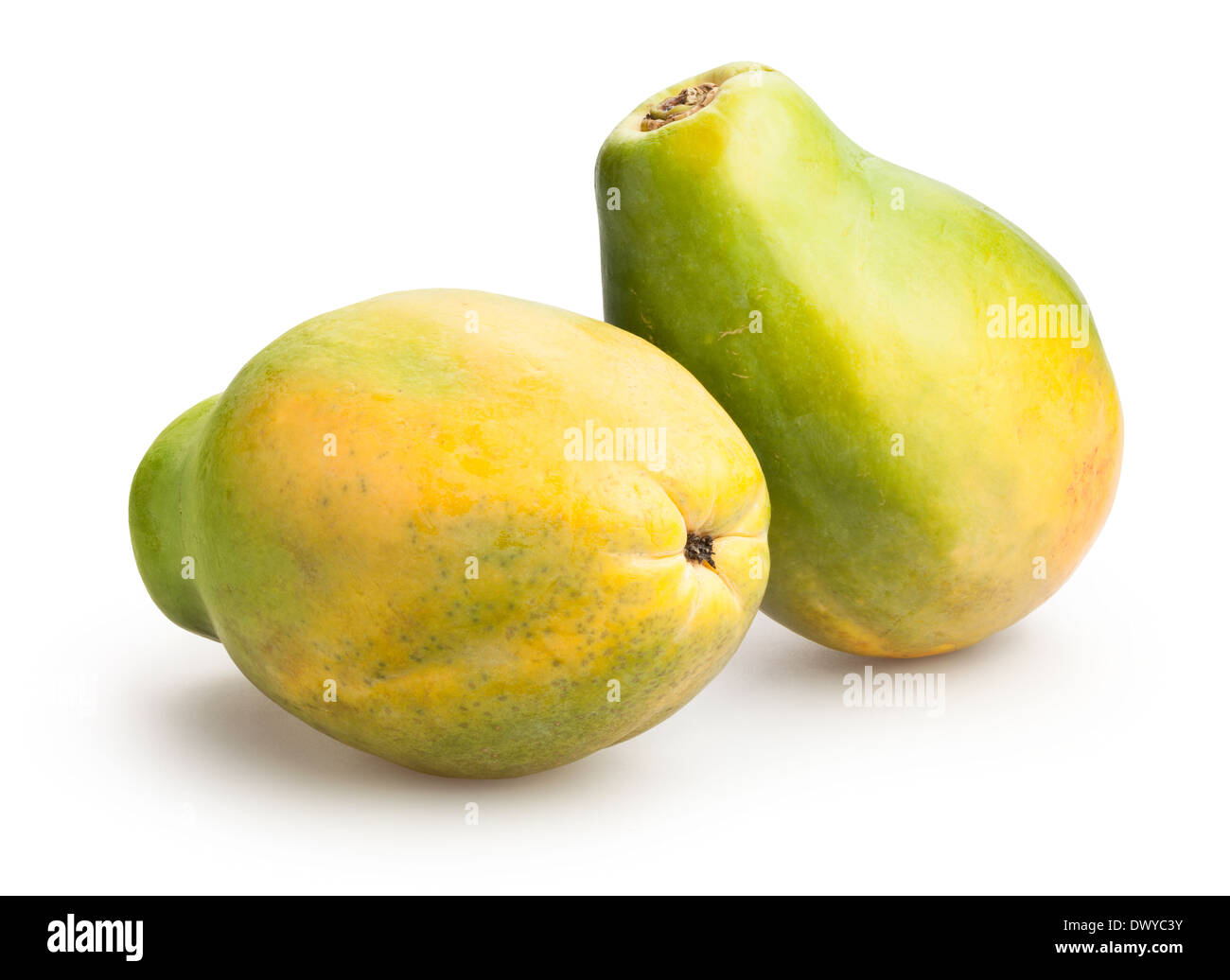 Sweet juicy tropical papaya Cut Out Stock Images & Pictures - Alamy