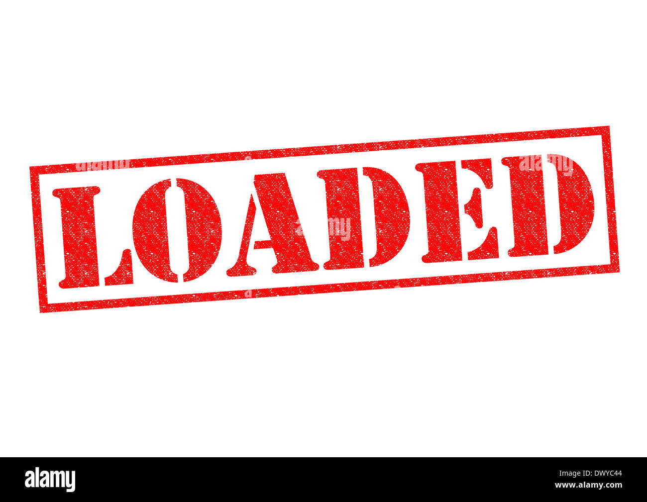 LOADED red rubber Stamp over a white background Stock Photo - Alamy