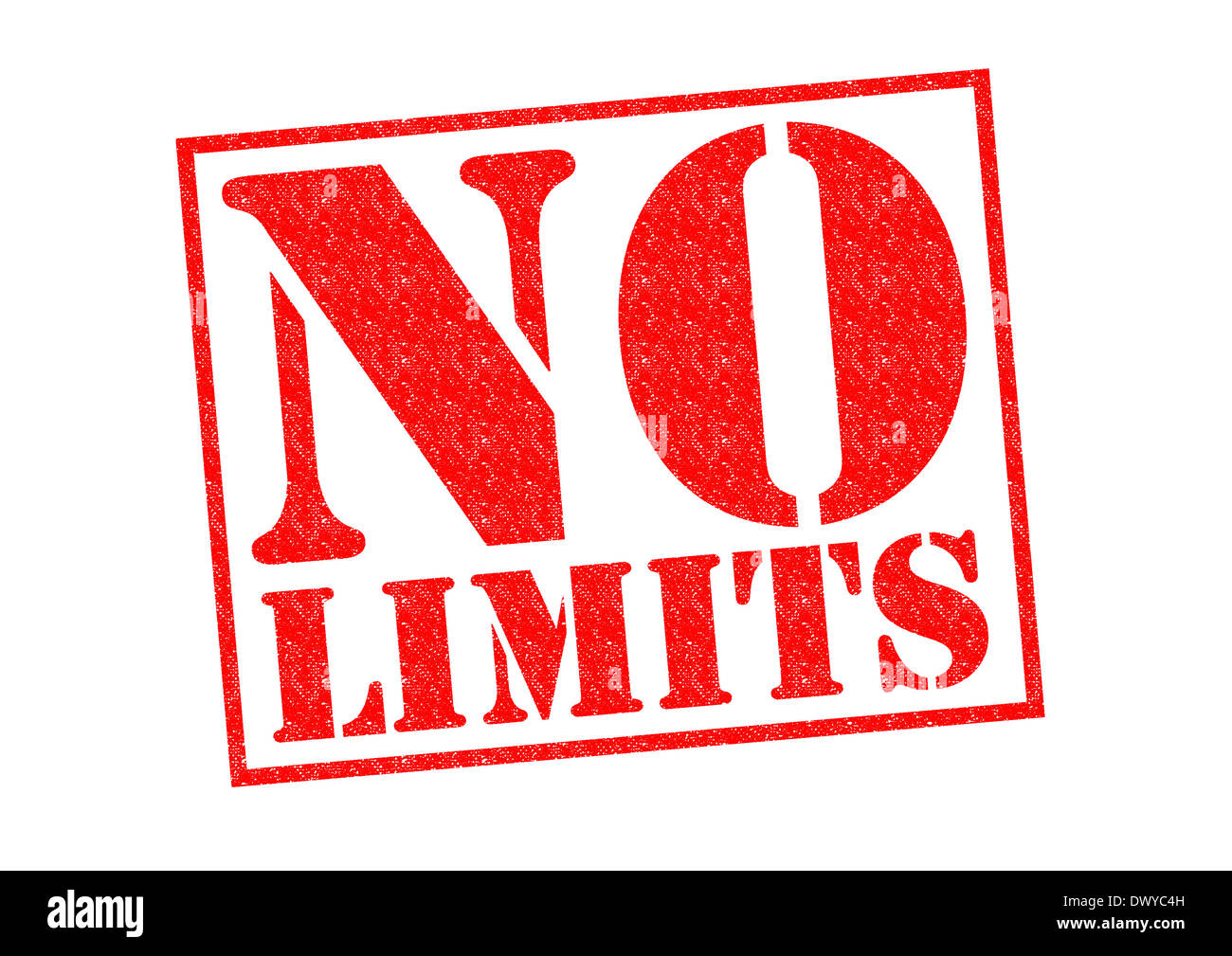 NO LIMITS red Rubber Stamp over a white background Stock Photo - Alamy