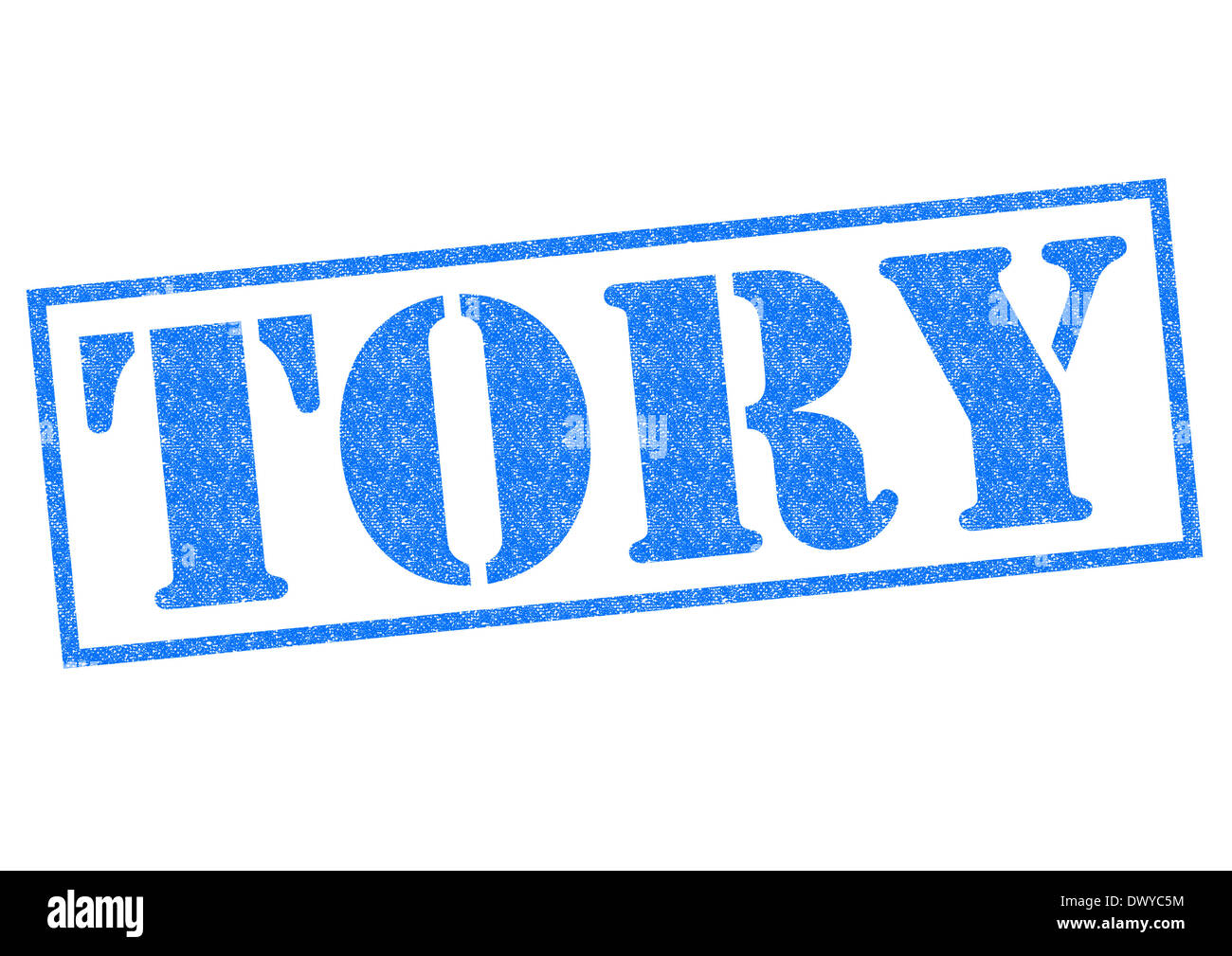 TORY blue Rubber Stamp over a white background Stock Photo - Alamy