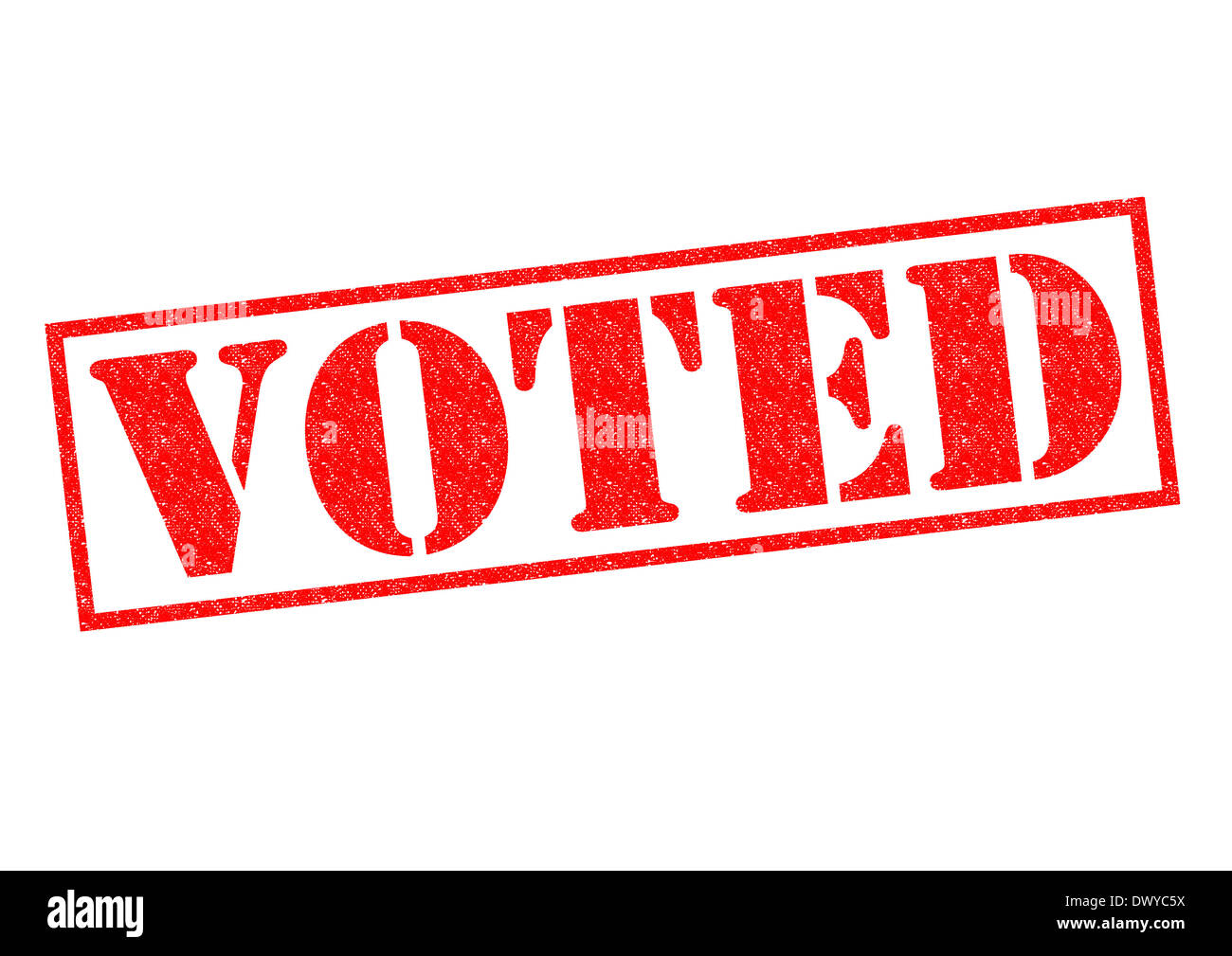 VOTED red Rubber Stamp over a white background Stock Photo - Alamy