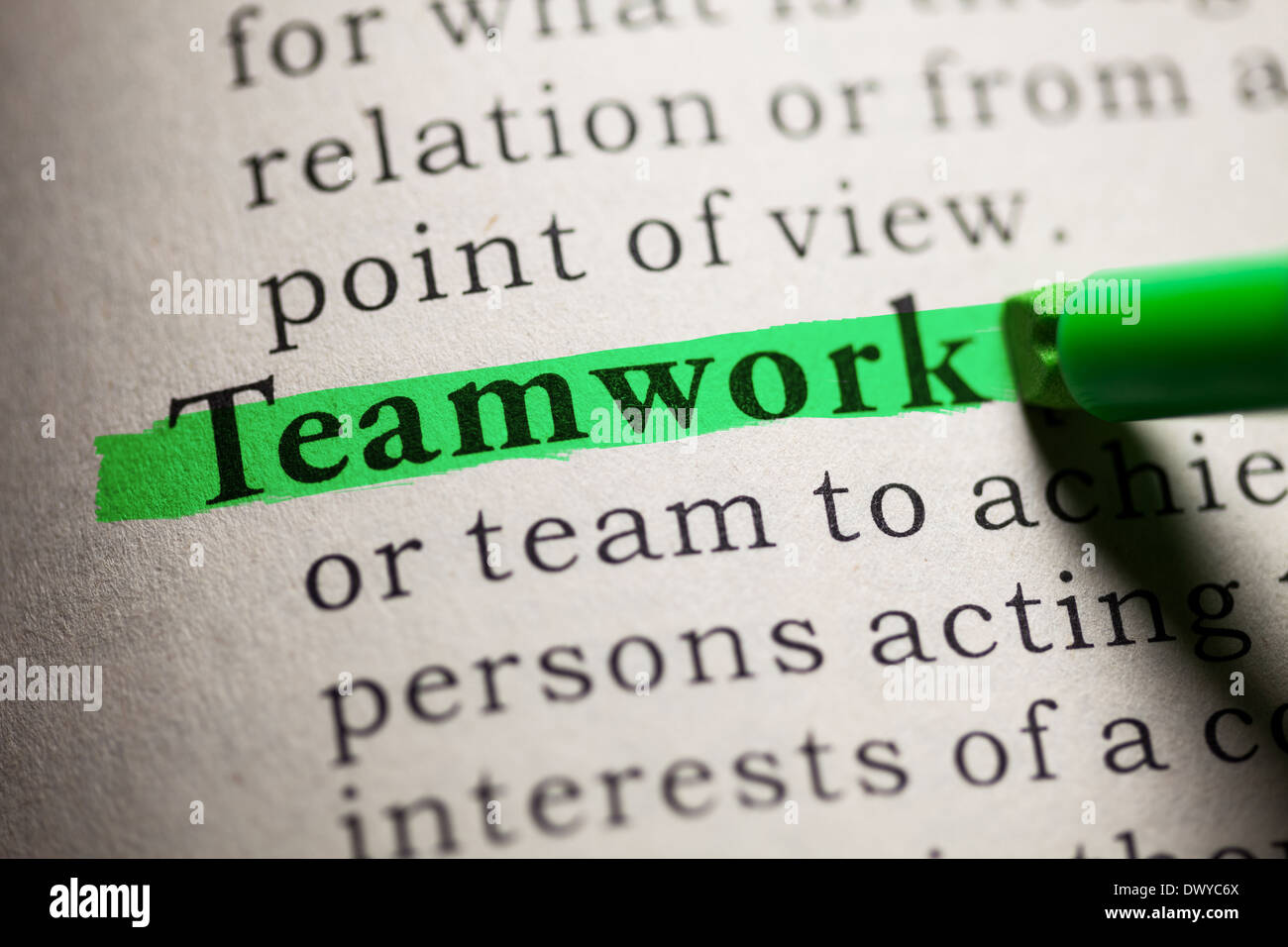 Teamwork word hi-res stock photography and images - Alamy