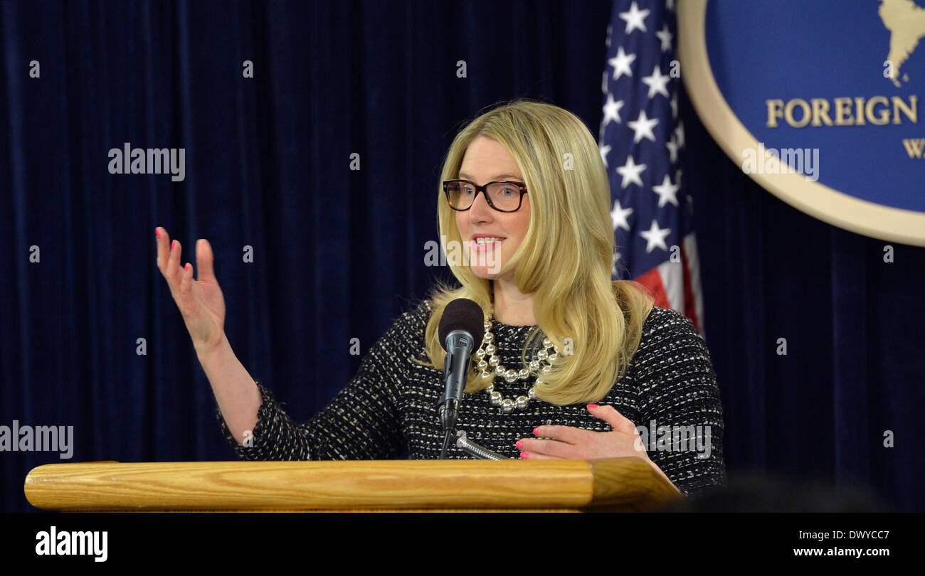 Washington, USA. 14th Mar, 2014. US State Department spokeswoman Marie ...