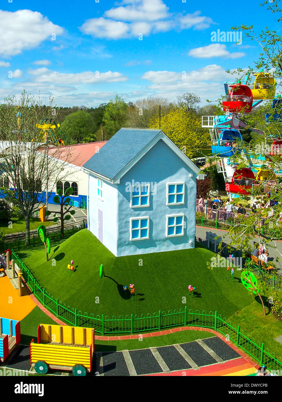 Rides and scenery at Peppa Pig world at Paulton's park in Hampshire ...