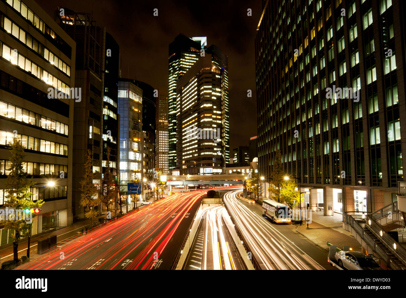 Street View at Night in Tokyo, Japan Stock Photo - Alamy