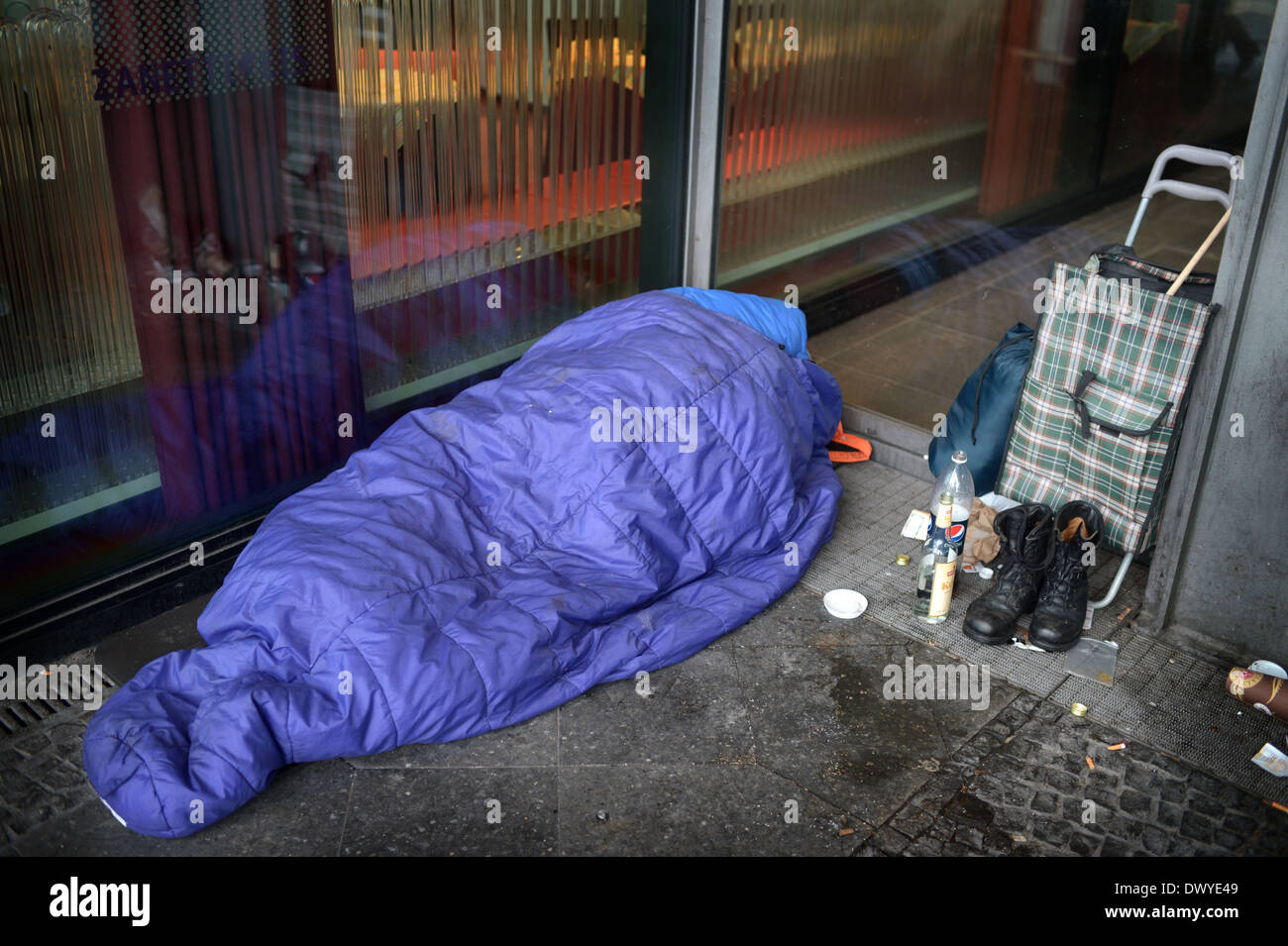 Berlin germany homeless sleeping bag hi-res stock photography and ...