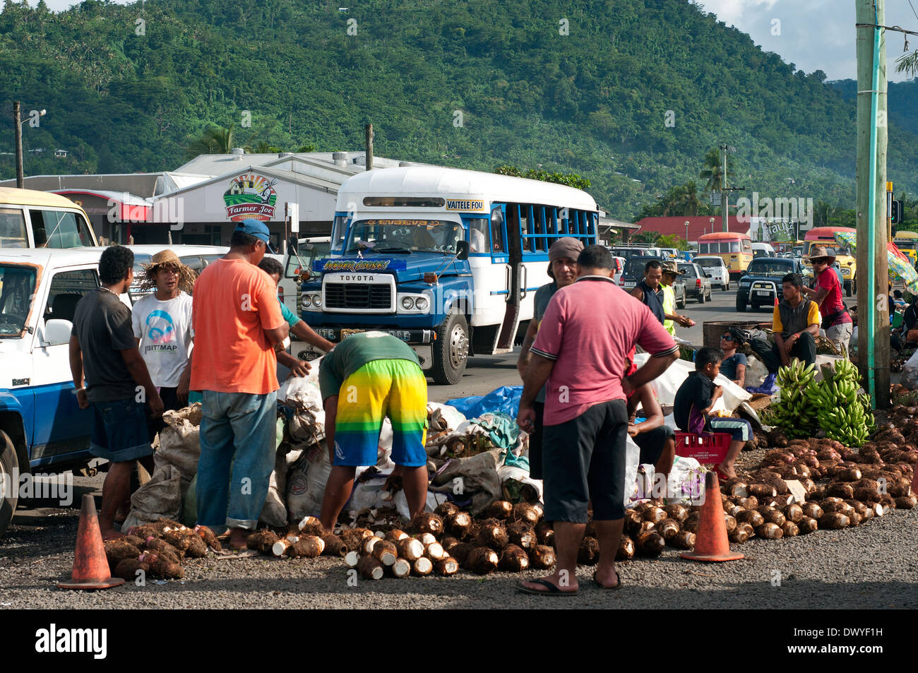 maketi fou (new market) scene, Apia, Samoa Stock Photo - Alamy