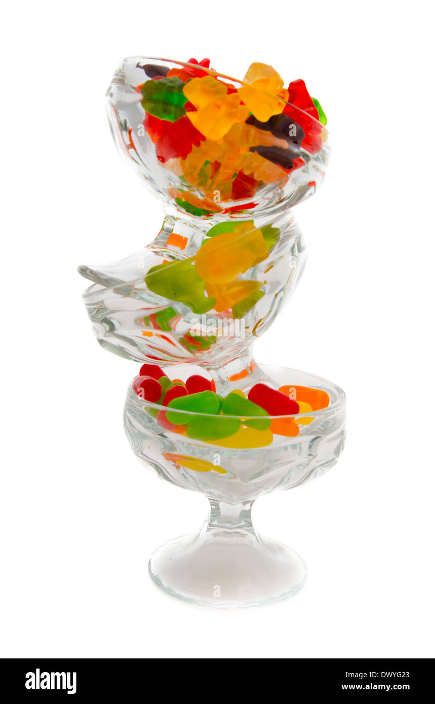 Colorful gummy bears in a cup Stock Photo - Alamy