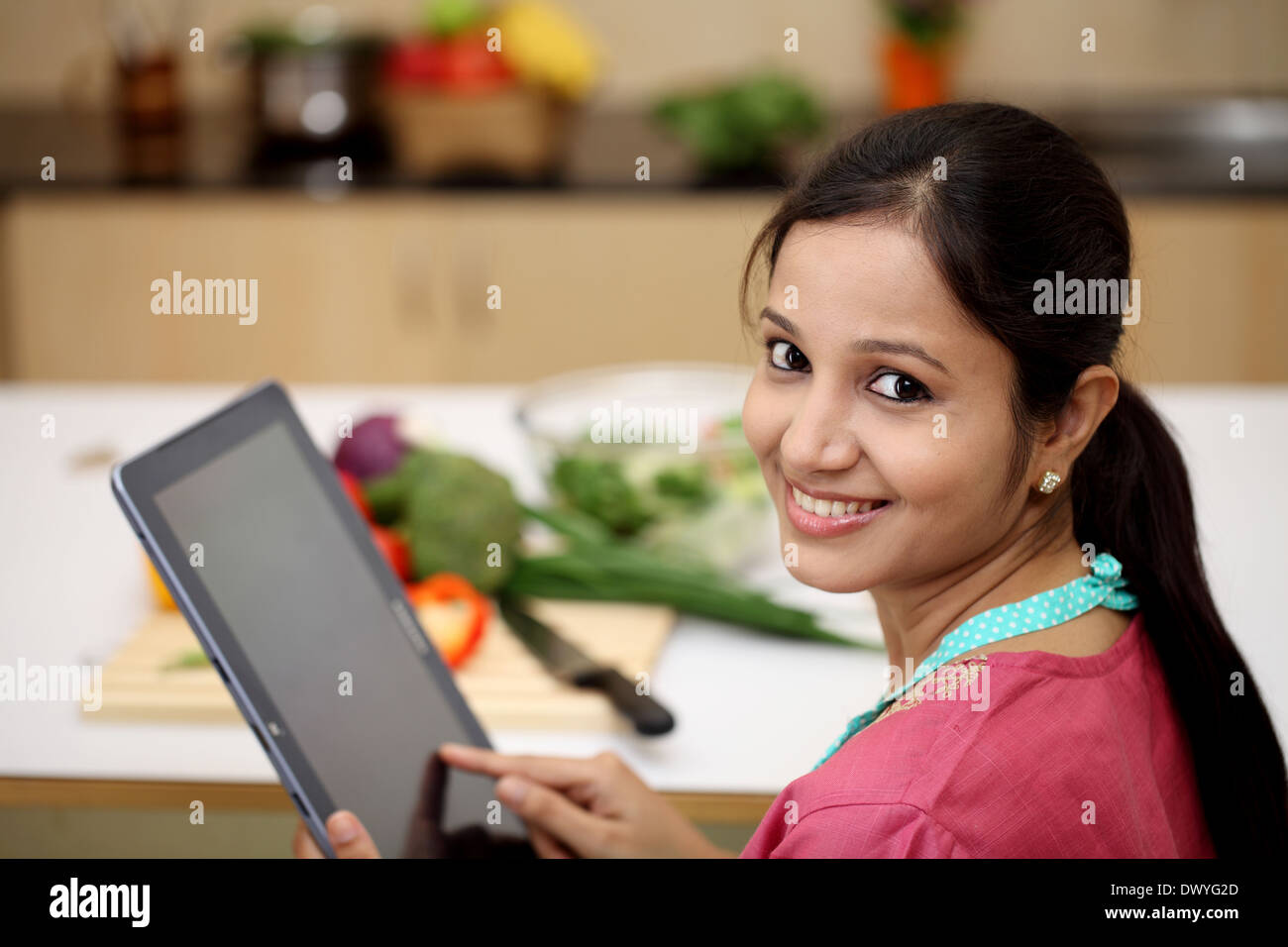 Kitchen tablet hi-res stock photography and images - Alamy