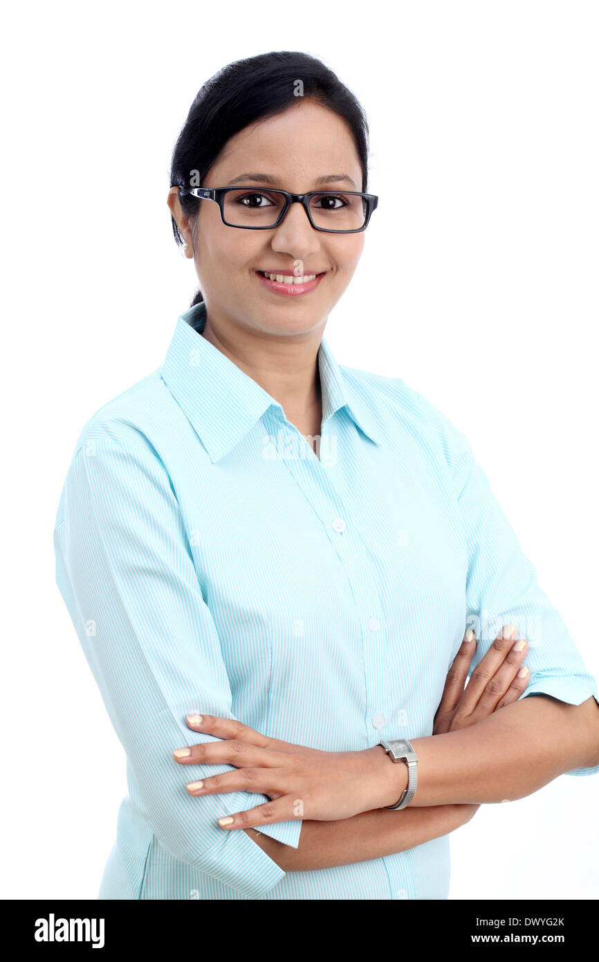 Business woman standing folded arms hi-res stock photography and images ...