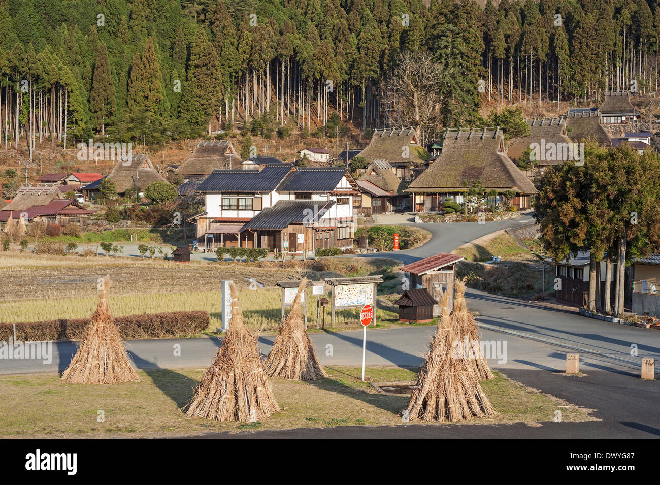 Thatch-roofed Houses, Nantan, Kyoto Prefecture, Japan Stock Photo - Alamy