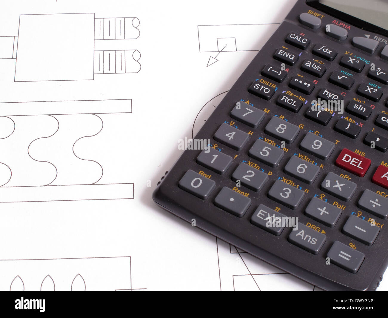 An image showing a calculator for working out problems with math Stock ...