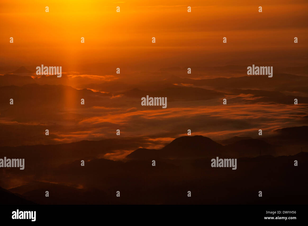 Sunset View from Mount Zao, Miyagi Prefecture, Japan Stock Photo - Alamy