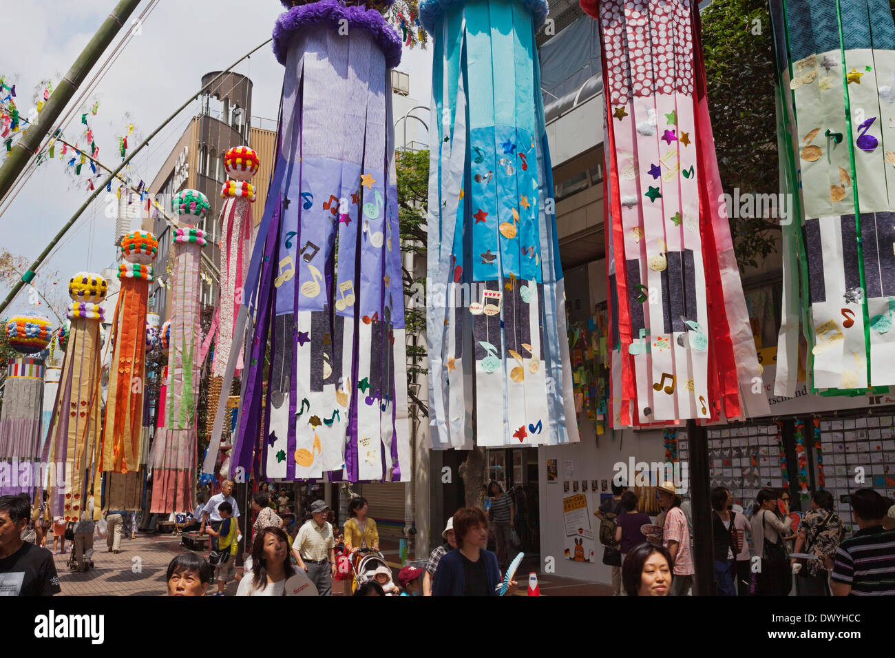 Sendai Tanabata Festival, Sendai, Miyagi Prefecture, Japan Stock Photo ...