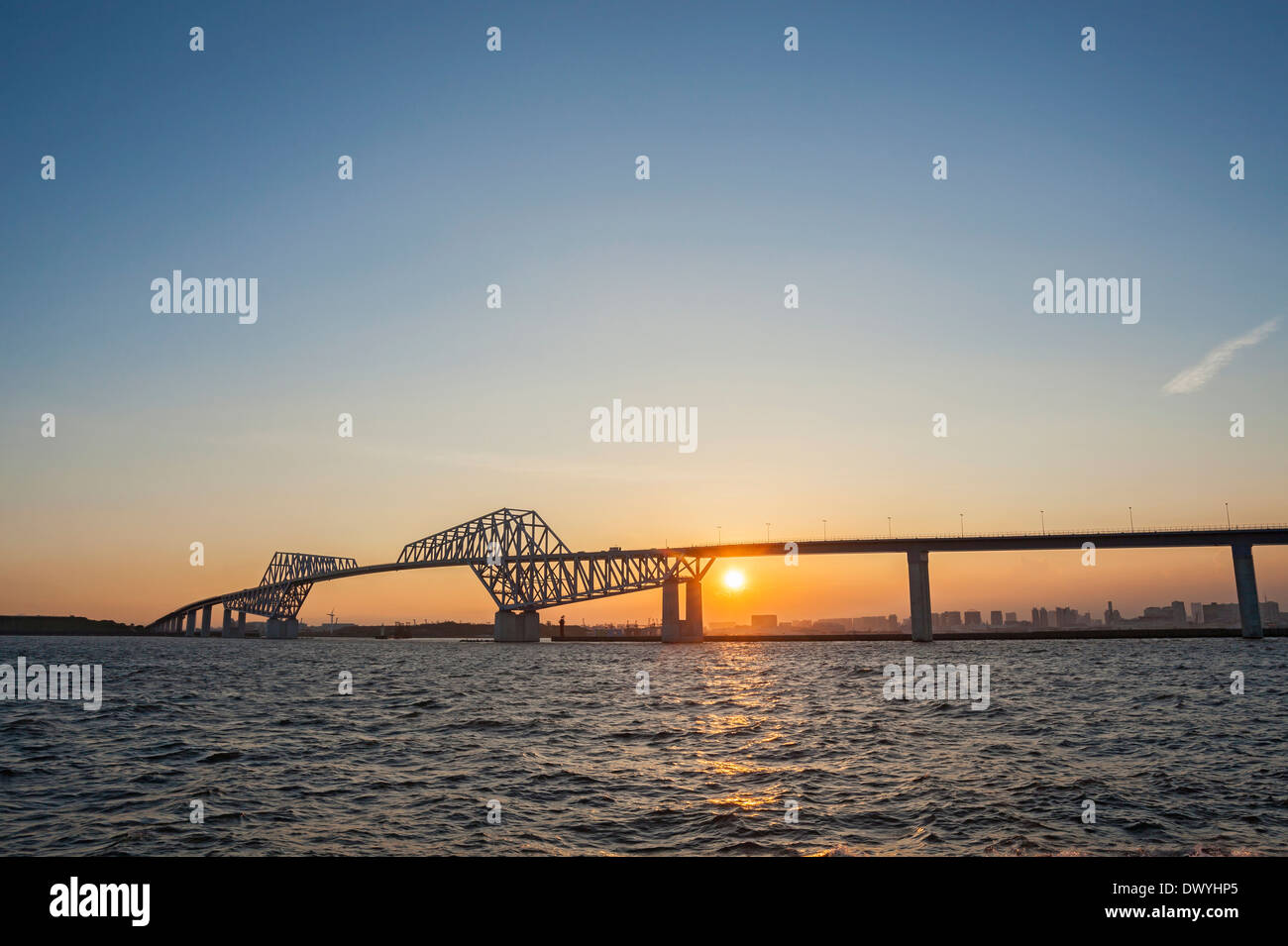 Sunset at Tokyo Gate Bridge, Tokyo, Japan Stock Photo - Alamy
