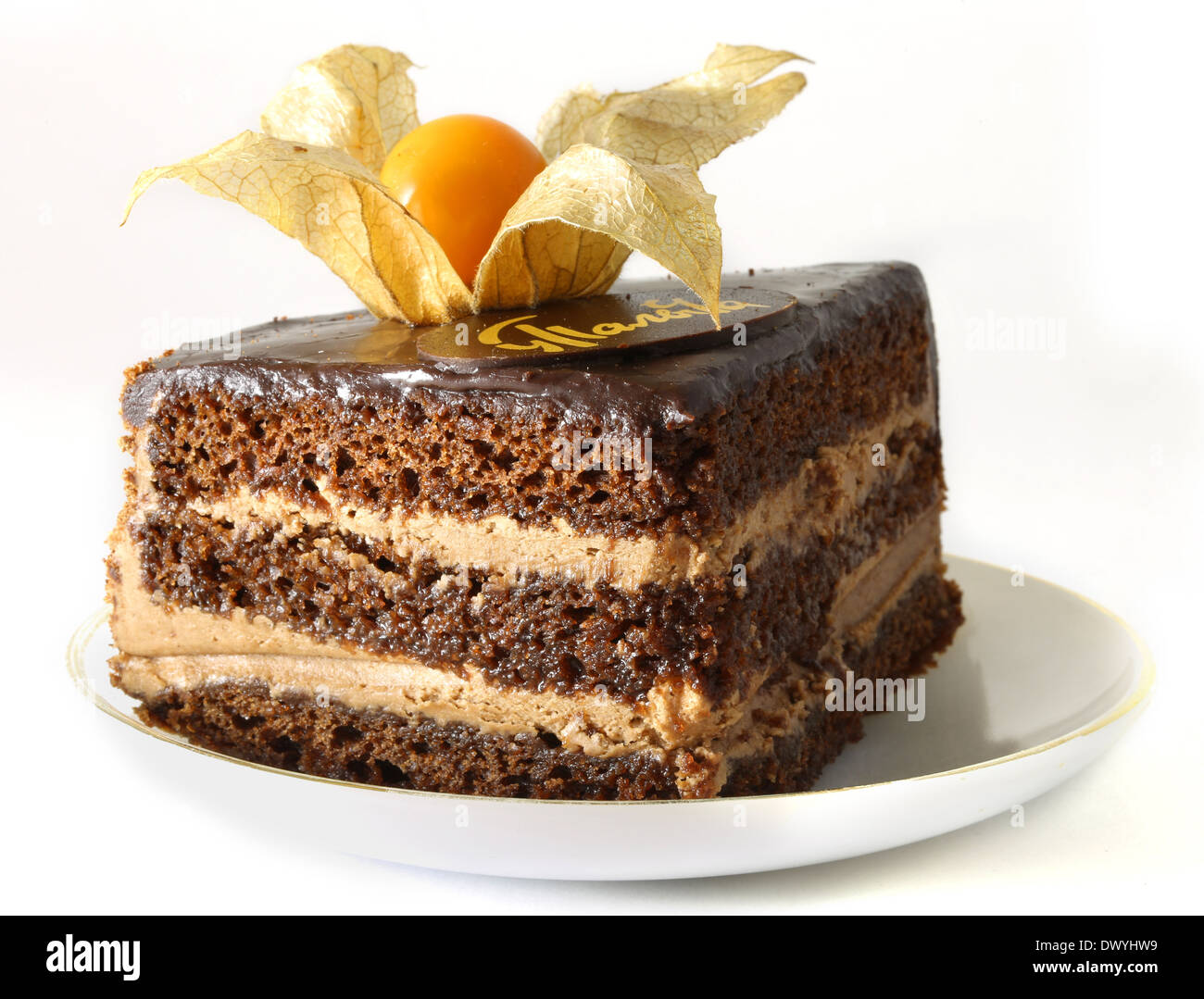 tasty cake Photographed close-up on white background Stock Photo - Alamy