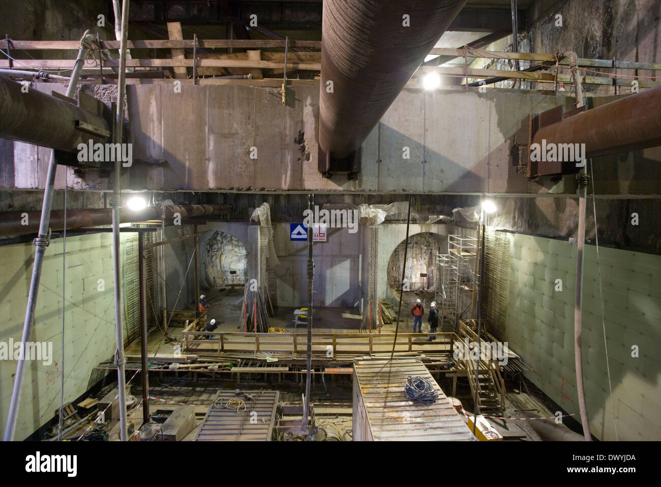 Subway construction site Stock Photo - Alamy