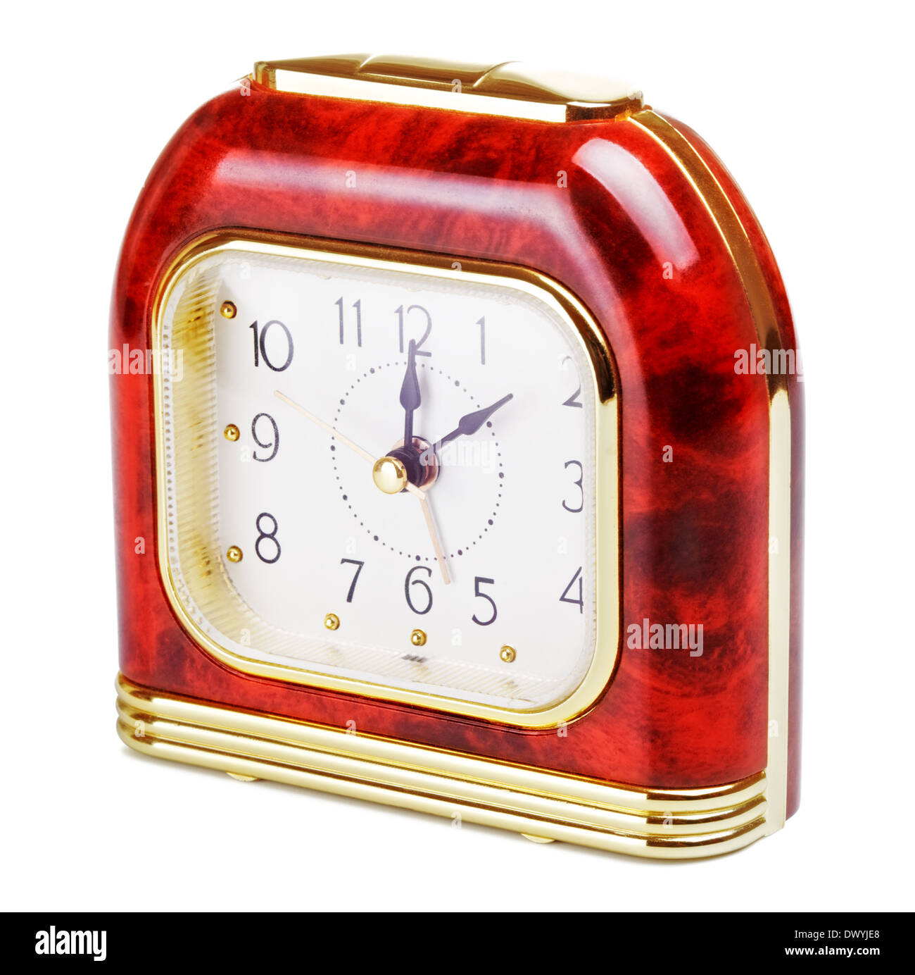 quartz alarm clock, isolated on white background Stock Photo - Alamy