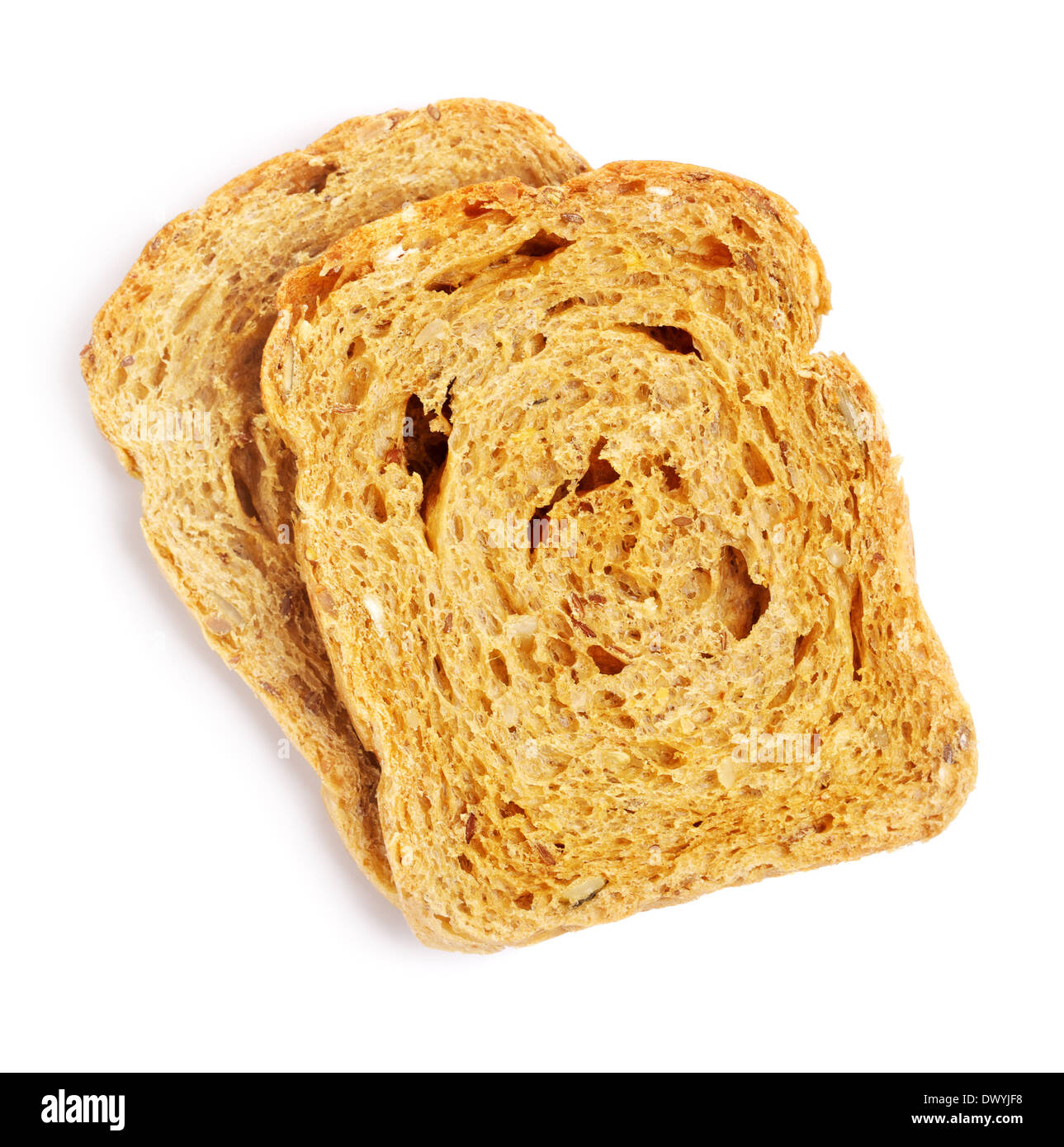 Two slices fresh bread Cut Out Stock Images & Pictures - Alamy