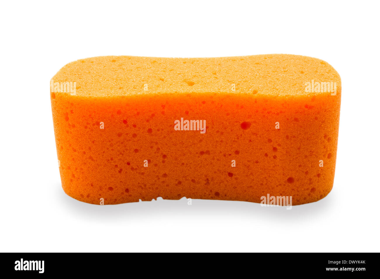 Orange sponge isolated on white Stock Photo - Alamy