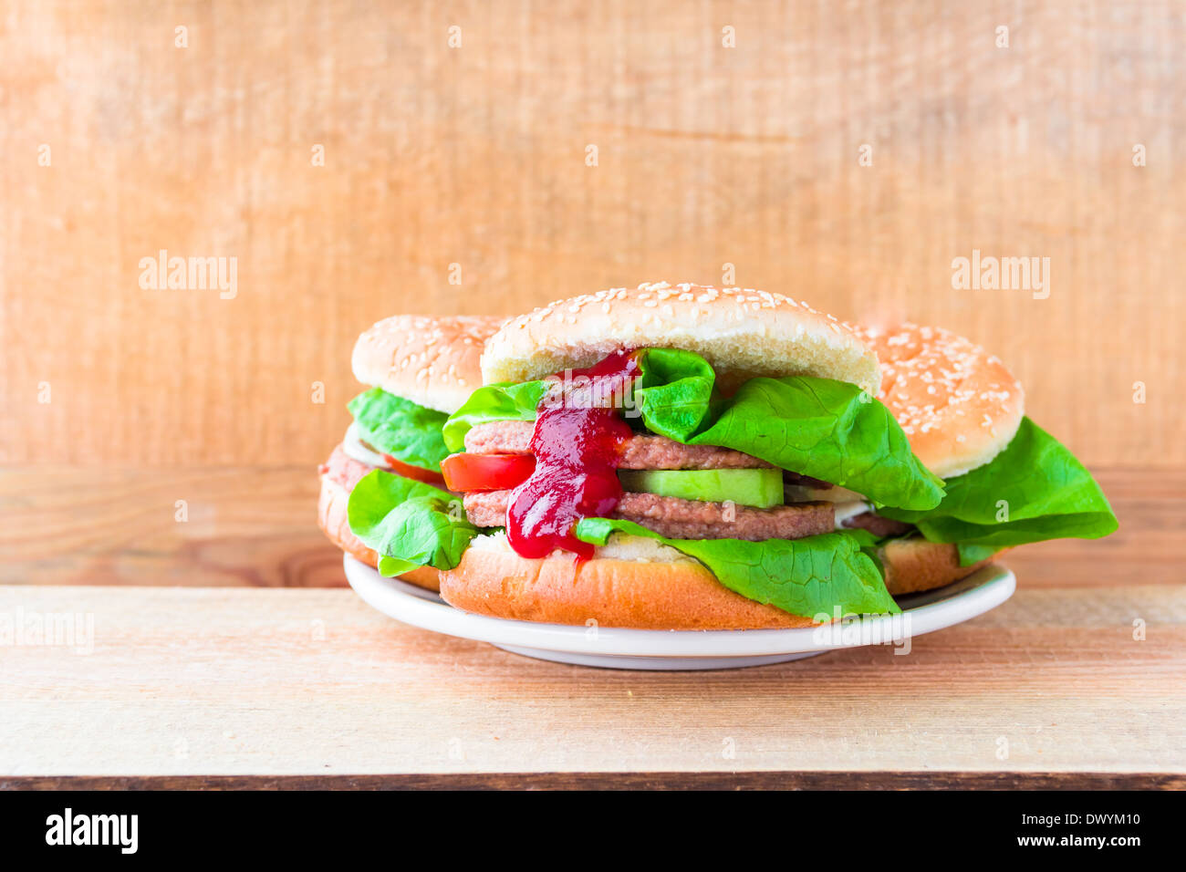 Three hamburger meat vegetables hi-res stock photography and images - Alamy