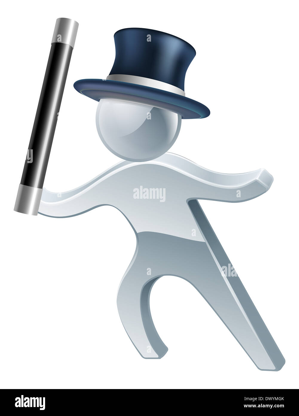Silver magician cartoon man wand hi-res stock photography and images ...