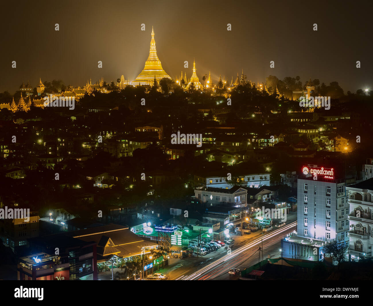 Yangon night hi-res stock photography and images - Alamy