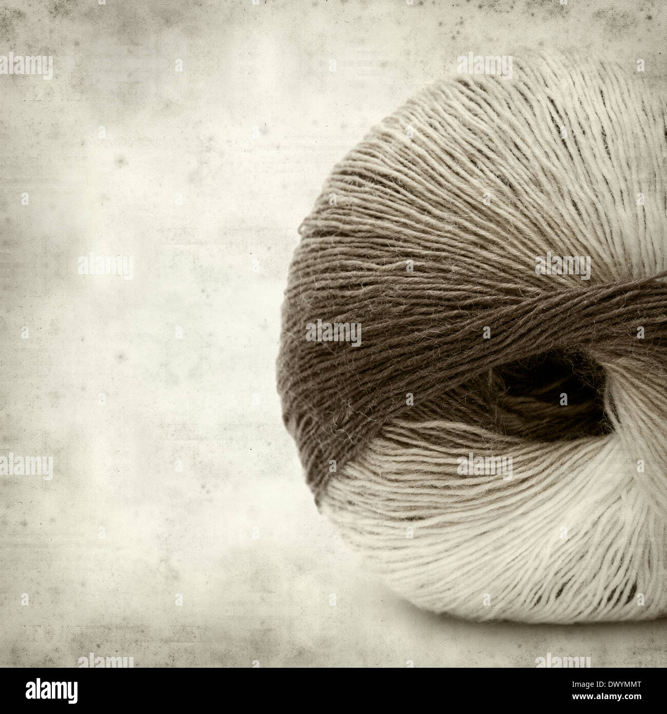textured old paper background with knitting wool Stock Photo - Alamy
