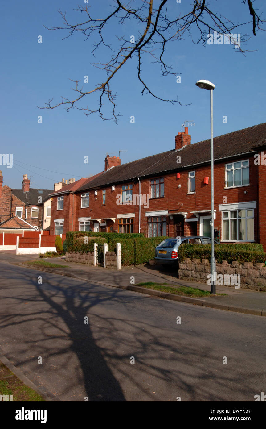 Terraced Housing Street Scene.1 Stock Photo - Alamy