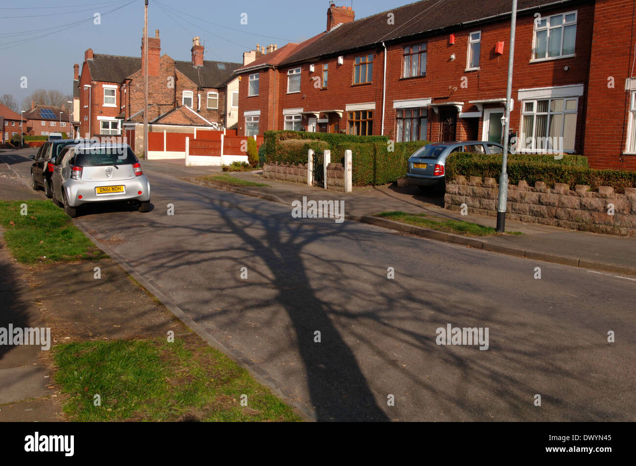 Terraced Housing Street Scene.2 Stock Photo - Alamy