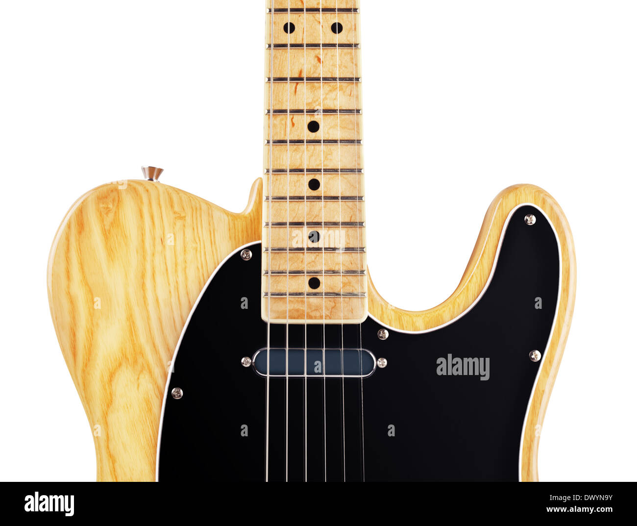 yellow electric guitar, isolated on white background Stock Photo - Alamy