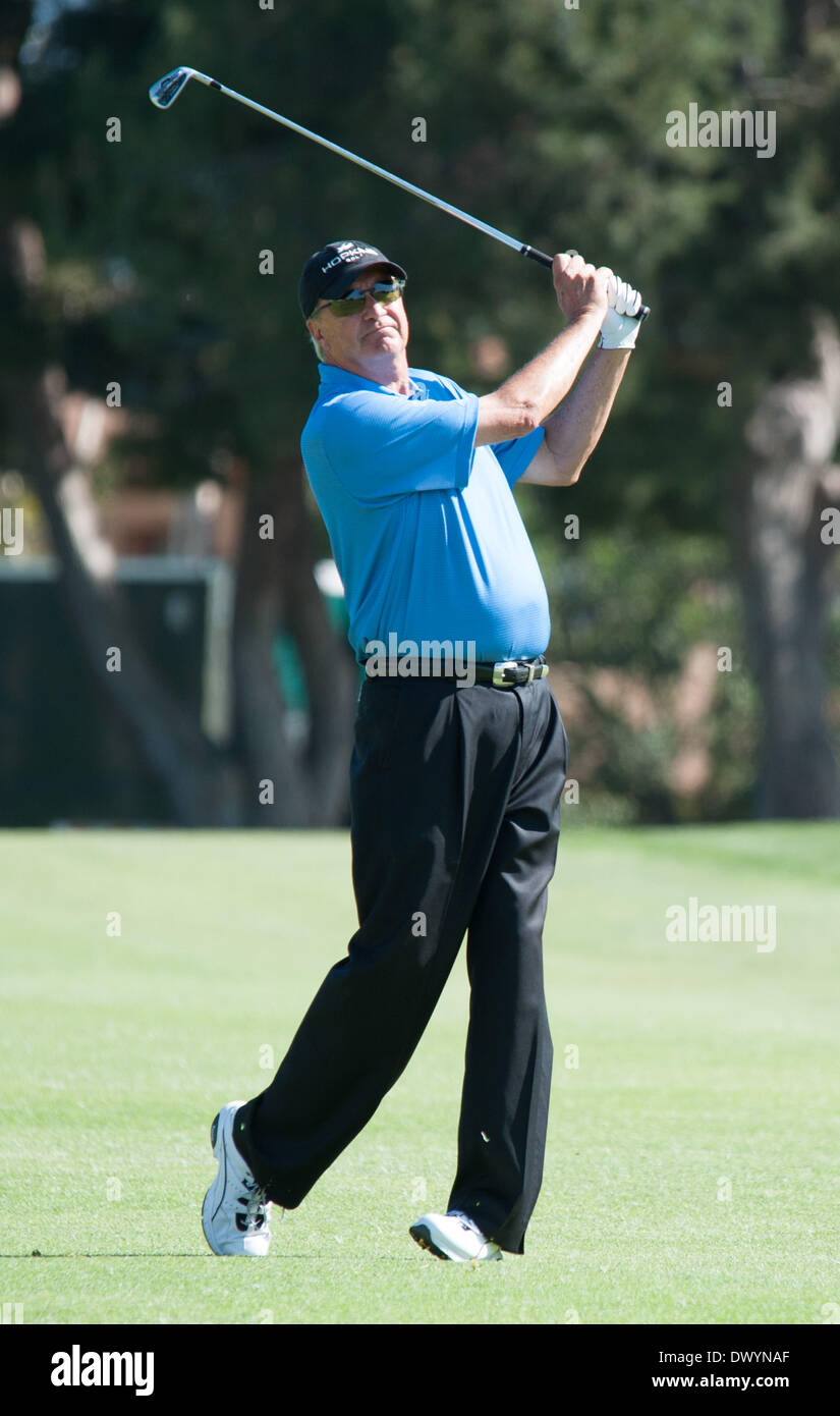 Newport Beach, California, USA. 14th Mar, 2014. Don Pooley watches his ...