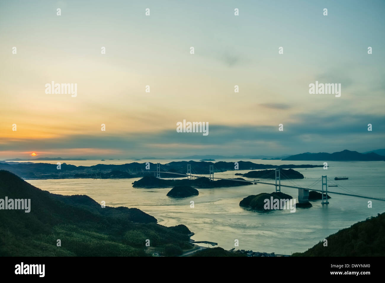 Kurushima-Kaikyo Bridge, Imabari, Ehime Prefecture, Japan Stock Photo ...