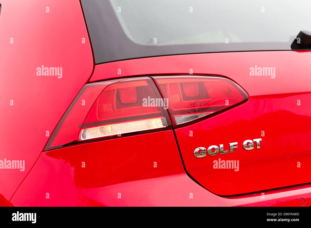 Volkswagen Golf VII GT 2013 Model with red colour Stock Photo - Alamy