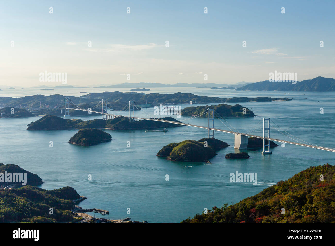 Kurushima-Kaikyo Bridge, Imabari, Ehime Prefecture, Japan Stock Photo ...